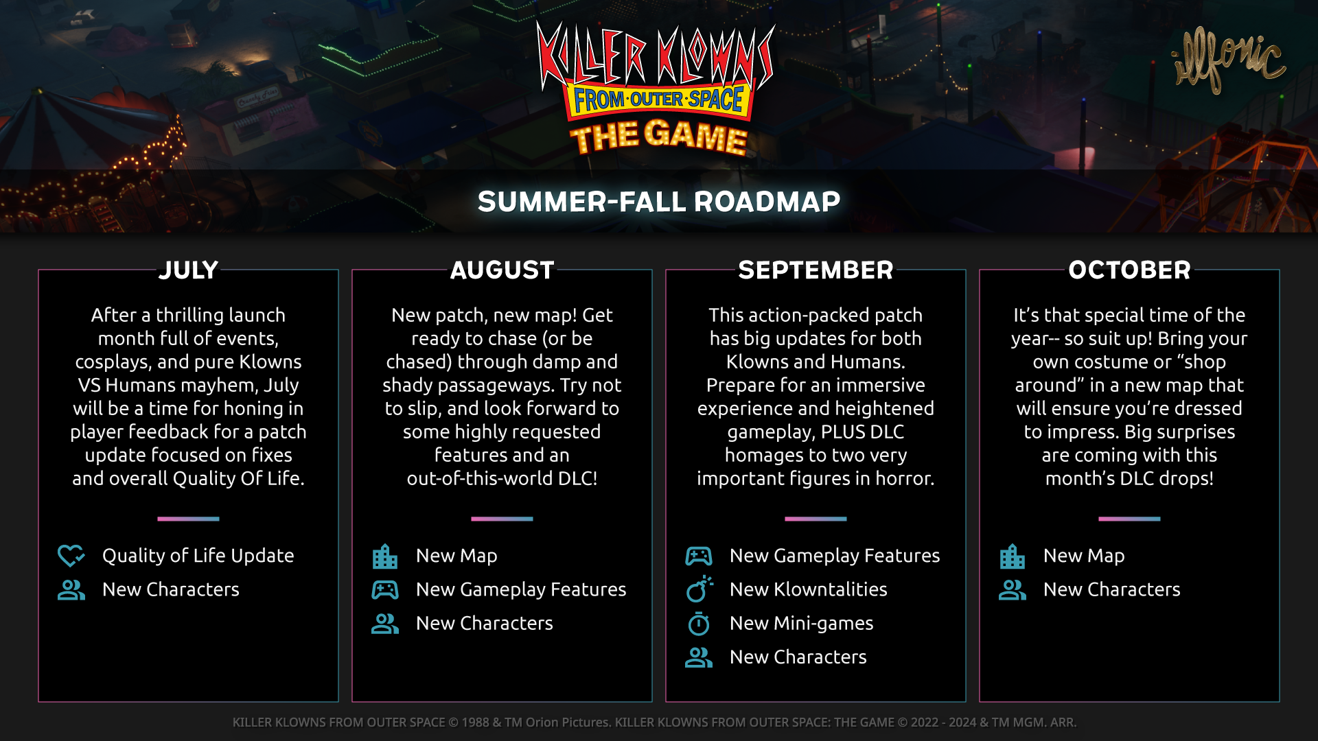 Killer Klowns From Outer Space: The Game Shares Content Roadmap Today — Michael CavaciniMichael ...